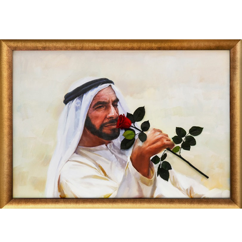 Sheikh Zayed Portrait - Old – MyForeverRoseUAE - House of Luxury ...